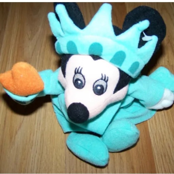 Disney | Toys | Disney Store Statue Of Liberty Lady Minnie Mouse Bean ...
